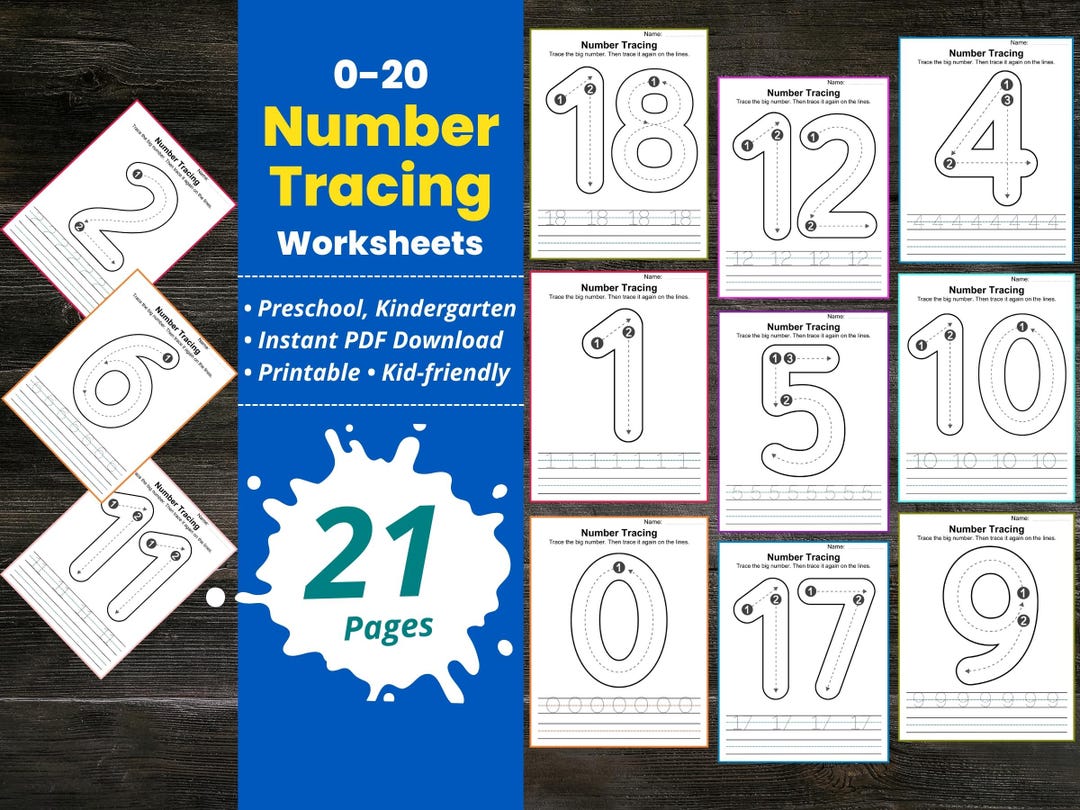 Number Tracing 2 - Etsy