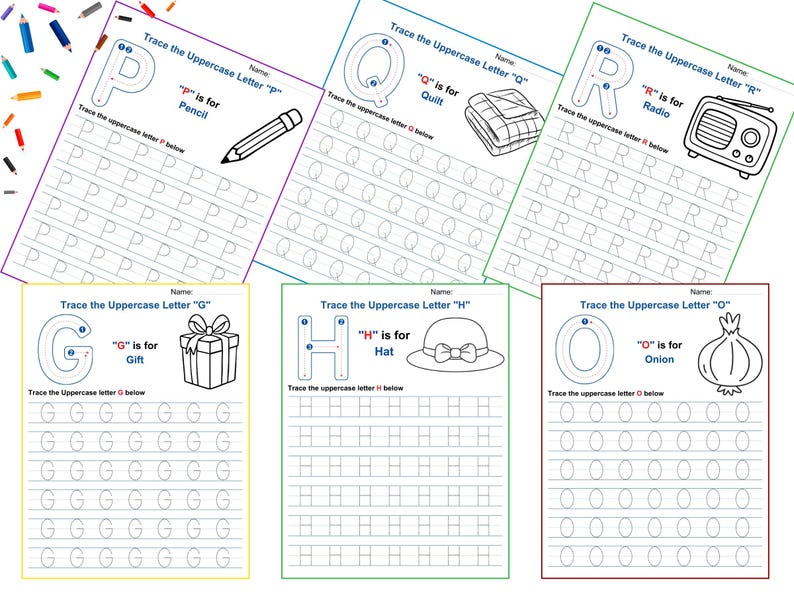 Alphabet Tracing Worksheets Printable | ABC Uppercase Handwriting ...