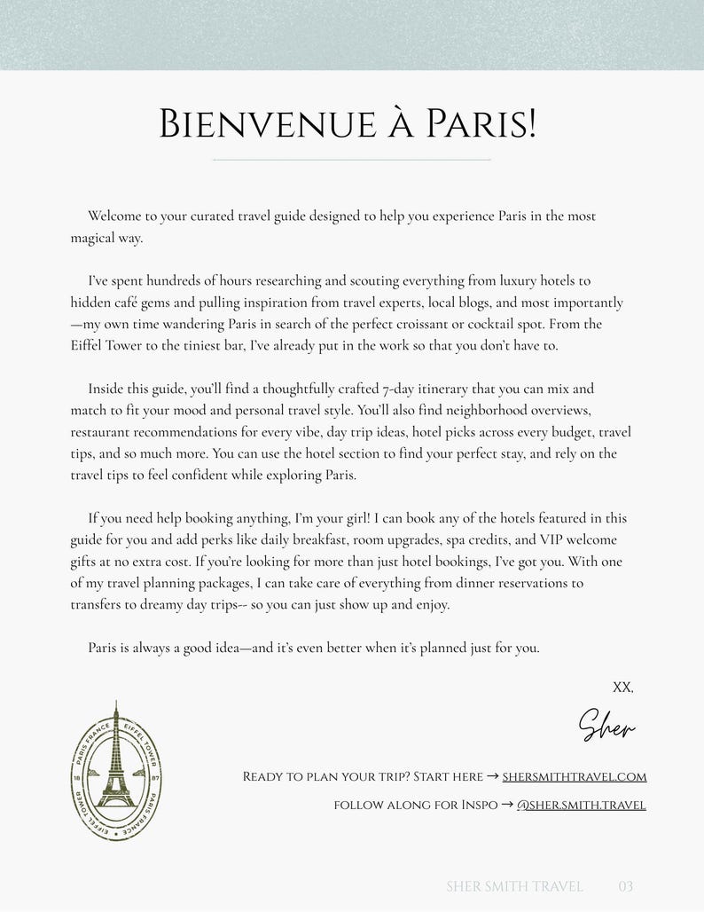 Paris Travel Guide | 7 Day Itinerary | Created by Boutique Travel ...