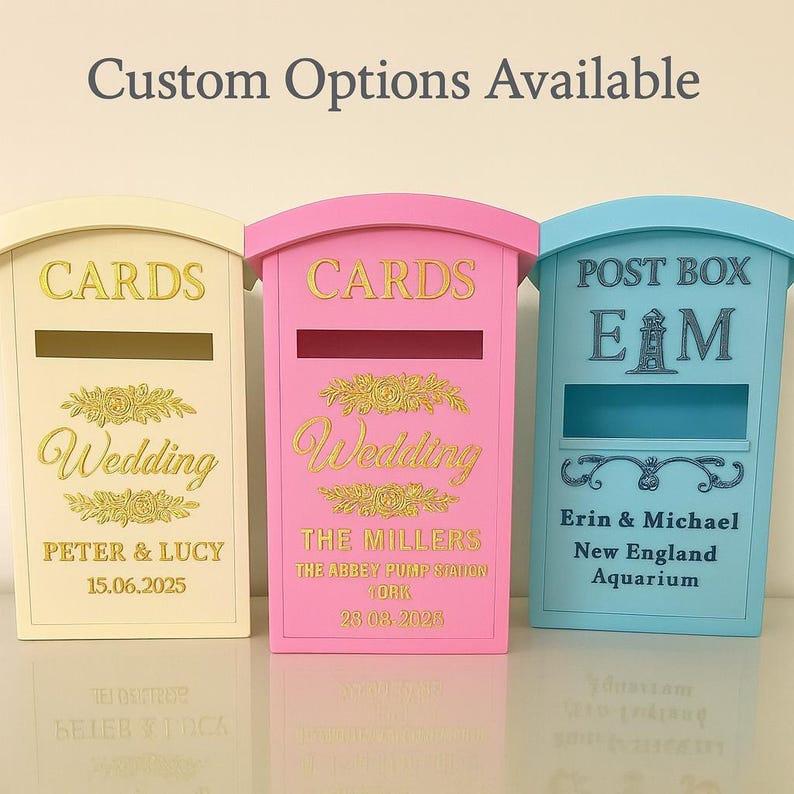 Personalised Pink Wedding Card Box: Elegant Floral Reception Decor - Etsy