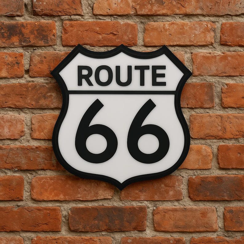 Route 66 Wall Sign: Cars - Etsy