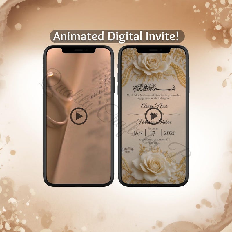 Walima Invitations Animated - Etsy