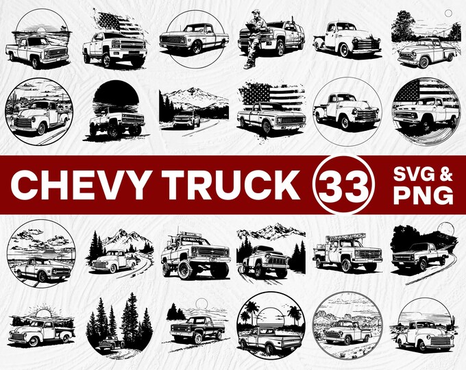 Chevy Utility Truck SVG - Etsy Canada