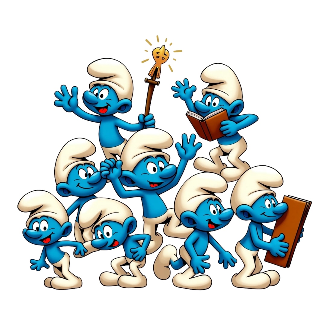 Custom Smurf Art Print | Blue Cartoon Character Design | Fun and Unique ...