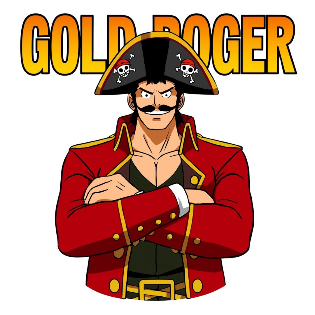 Anime Pirate Captain PNG - JPG | Anime Style Digital Download | Manga ...