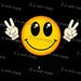 Retro Smiley Face PNG: Peace Sign Clipart (digital Download) - Etsy