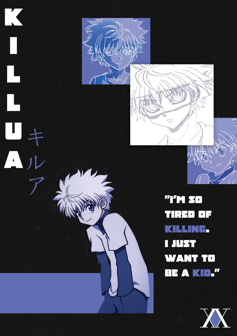 Killua Poster (the Hunter X Hunter Collection) – Ledavidsart - Etsy