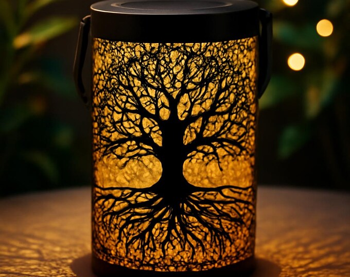 Solar Lantern Tree of Life Outdoor Light Waterproof Garden Lamp Yard ...