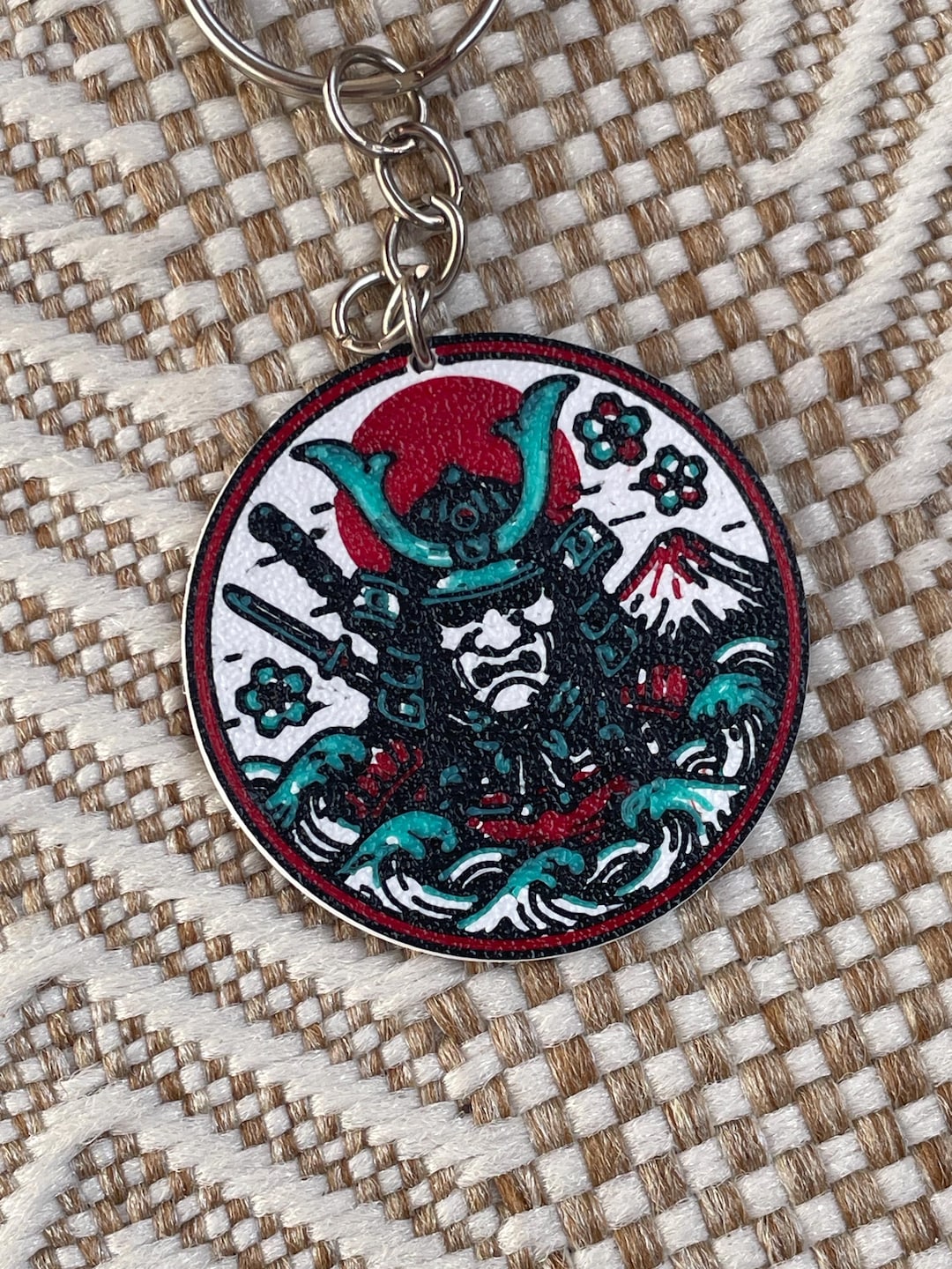 Samurai Keychain - Japanese Style Warrior - Etsy
