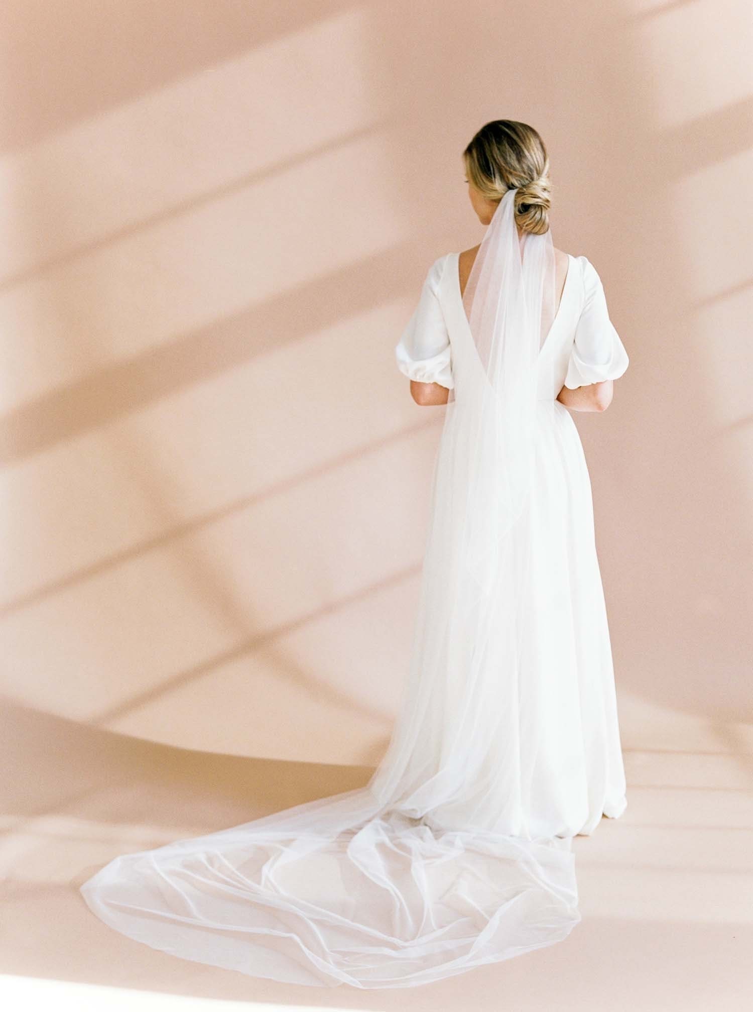 ALISANNE Draped Wedding Veil Draped Veil Draped Bridal Veil - Etsy ...