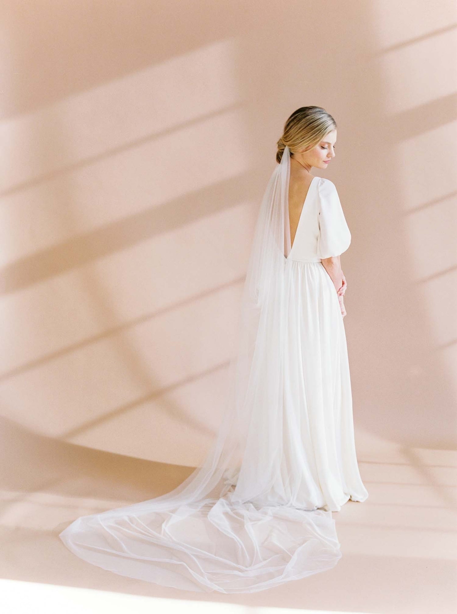 Draped Wedding Veil Draped Bridal Veil Draped Veil Draped | Etsy