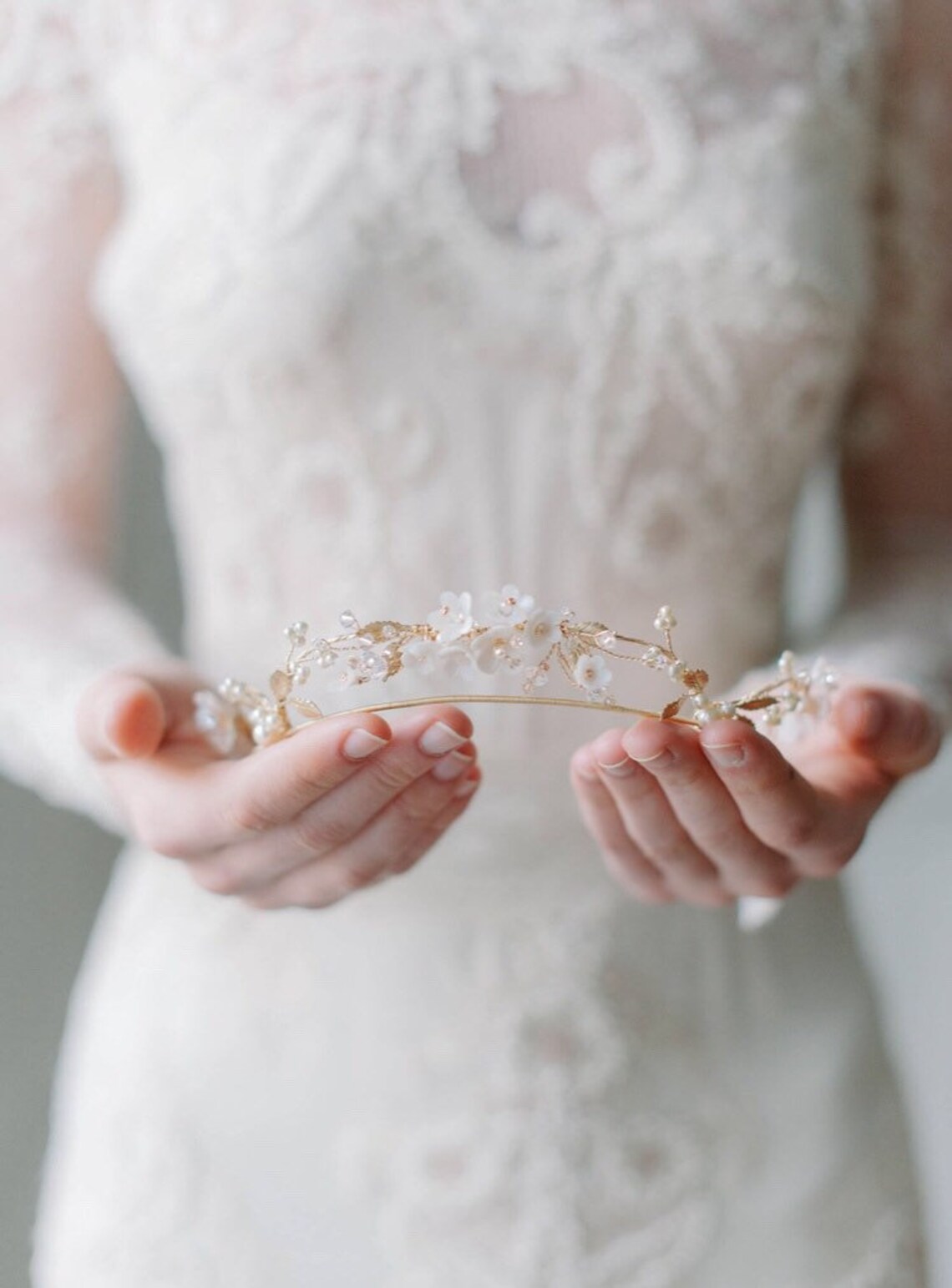 Delicate Floral Crown Flower Bridal Crown Bridal Headpiece | Etsy