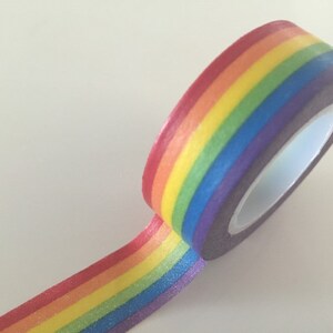 Washi Tape Rainbow Stripes 15mm Wide 10meters WT770 - Etsy