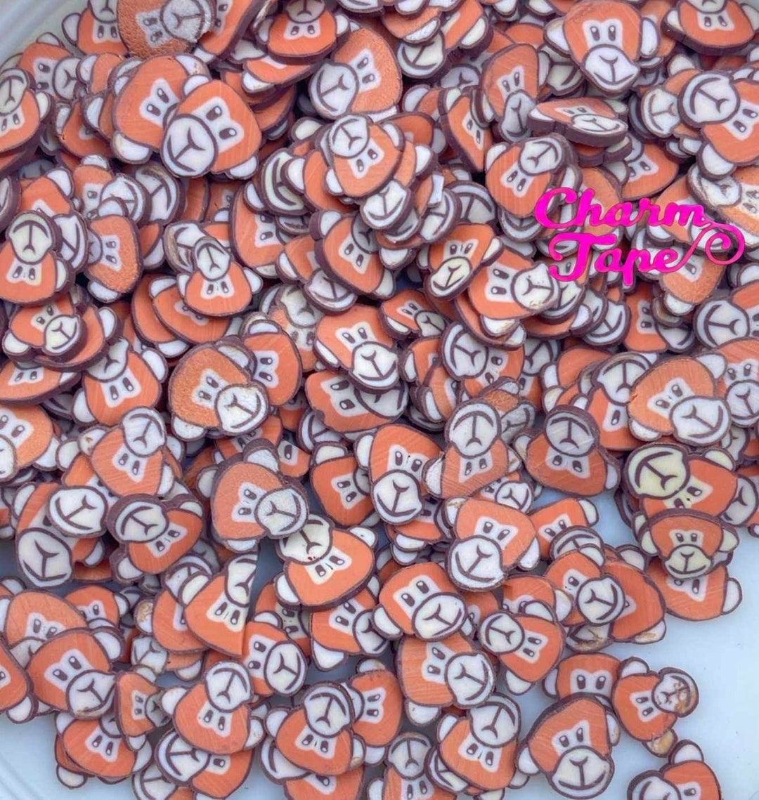 Monkey Slice Fake Sprinkle Confetti Polymer Clay Fimo Topping Tiny ...