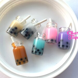 Miniature Boba Tea, Set of 2, Hot Coffee, Drinks Cabochons Dollhouse ...