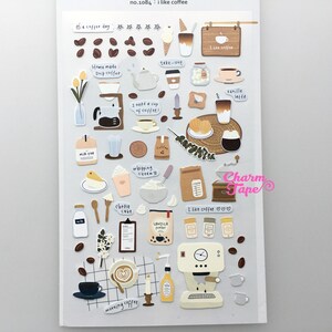 Coffee Lover Sticker 1 Sheets by Suatelier SS1042 I Like Coffee - Etsy