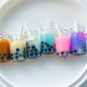 Miniature Boba Tea, Set of 2, Hot Coffee, Drinks Cabochons Dollhouse ...