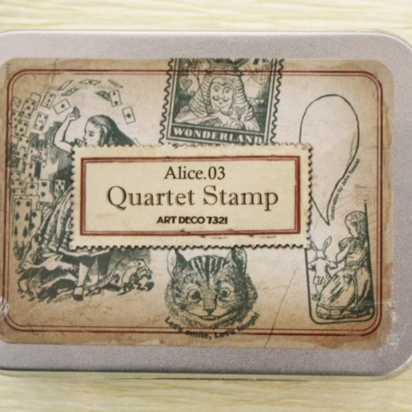 Alice in Wonderland Rubber Stamp - Etsy