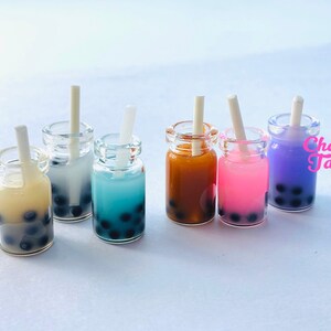 Miniature Boba Tea, Set of 2, Hot Coffee, Drinks Cabochons Dollhouse ...