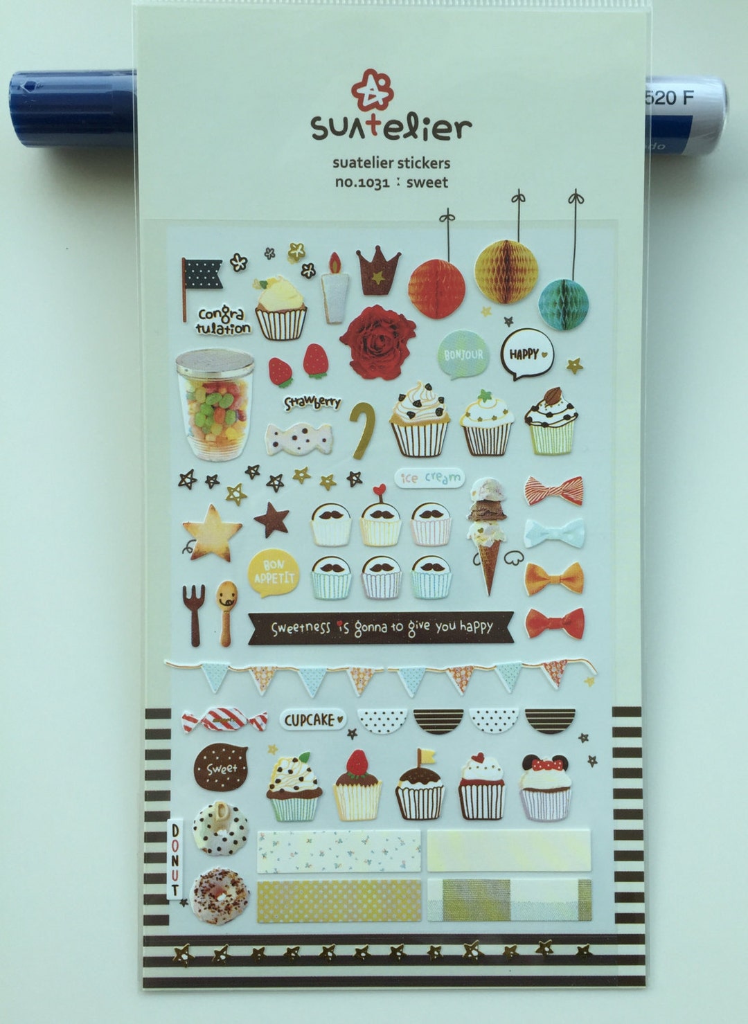 Birthday Party Deco Sticker 1 Sheets Suatelier SS557 - Etsy