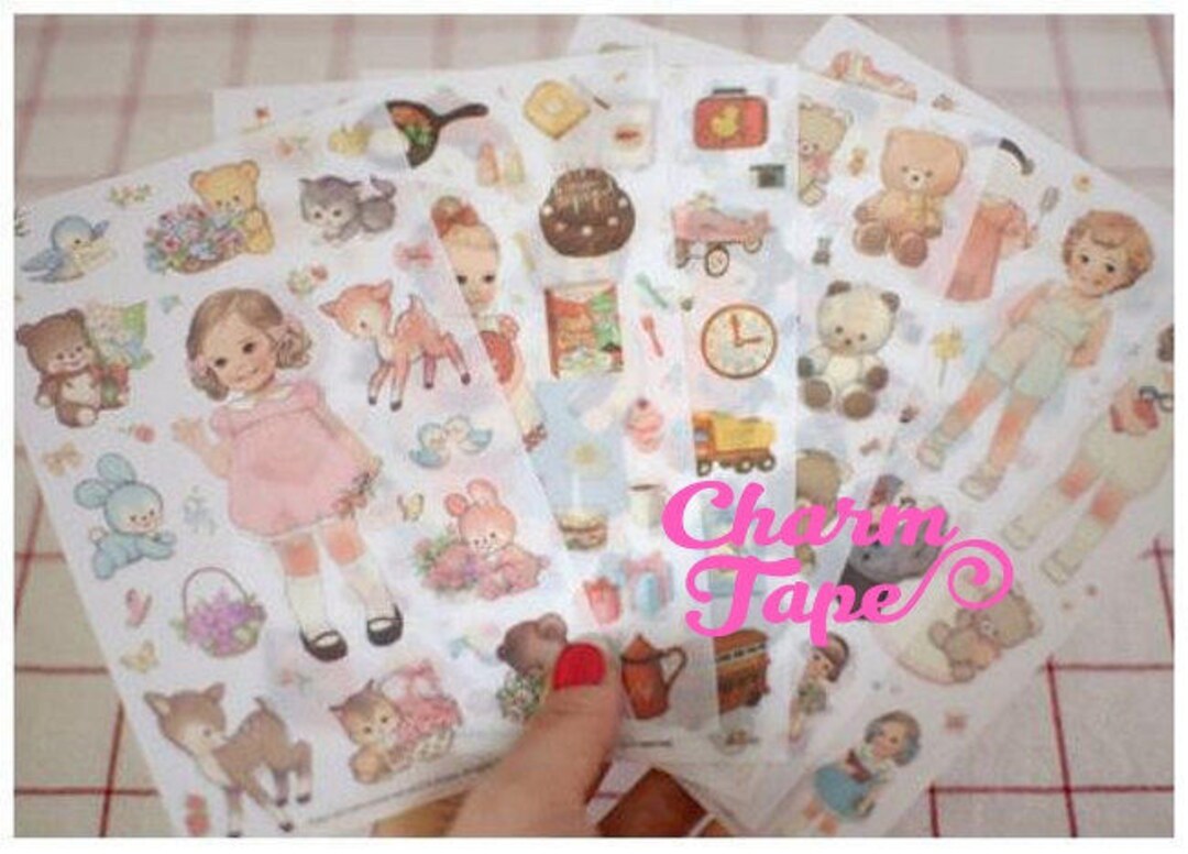 Vintage Dolls Paper Stickers 6 Sheets SS553 - Etsy
