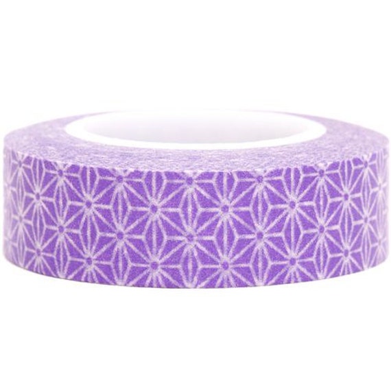 Items similar to Purple Washi Paper Masking Tape Roll Adhesive Stickers ...
