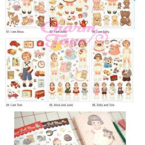 Vintage Dolls Paper Stickers 6 Sheets SS553 - Etsy