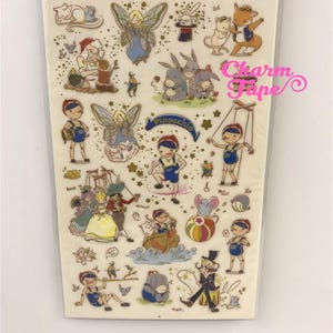 Fairy Tale Gold Foil Stickers Pinocchio, Alice in Wonderland, Swan Lake ...