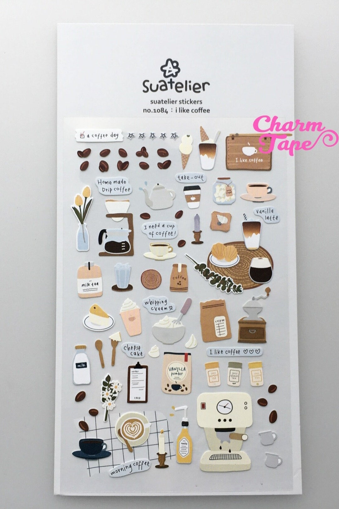 Coffee Lover Sticker 1 Sheets by Suatelier SS1042 I Like Coffee - Etsy