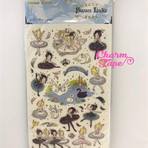Fairy Tale Gold Foil Stickers Pinocchio, Alice in Wonderland, Swan Lake ...