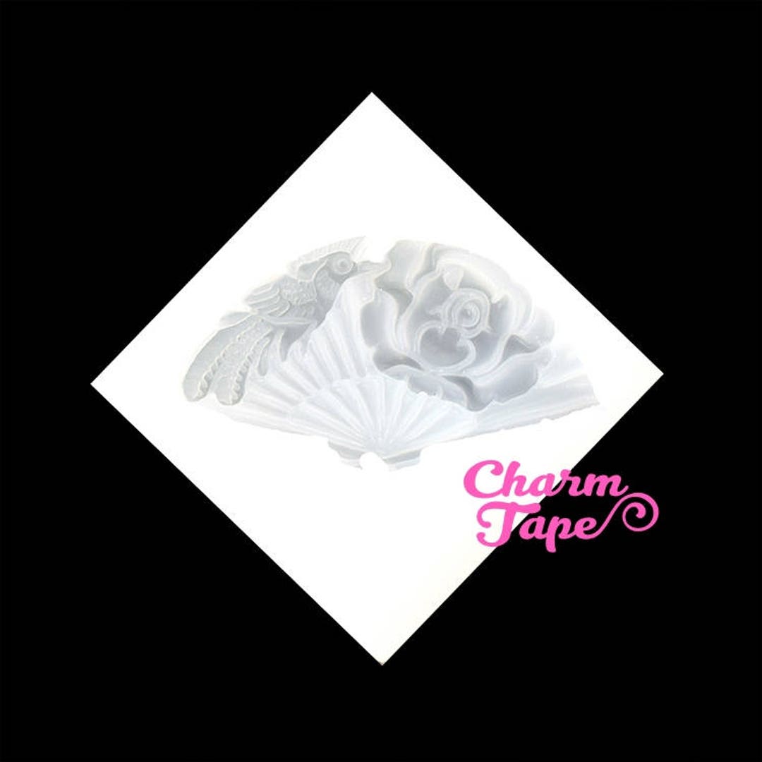 Chinese Fan Silicon Mold Flexible, for Polymer Clay, Resin Jewelry Q186 ...