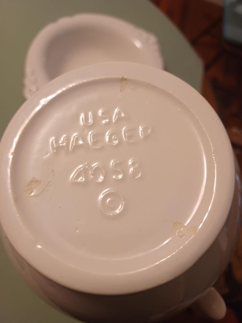 Vintage Haeger USA Numbered White Bowl and Pitcher - Etsy