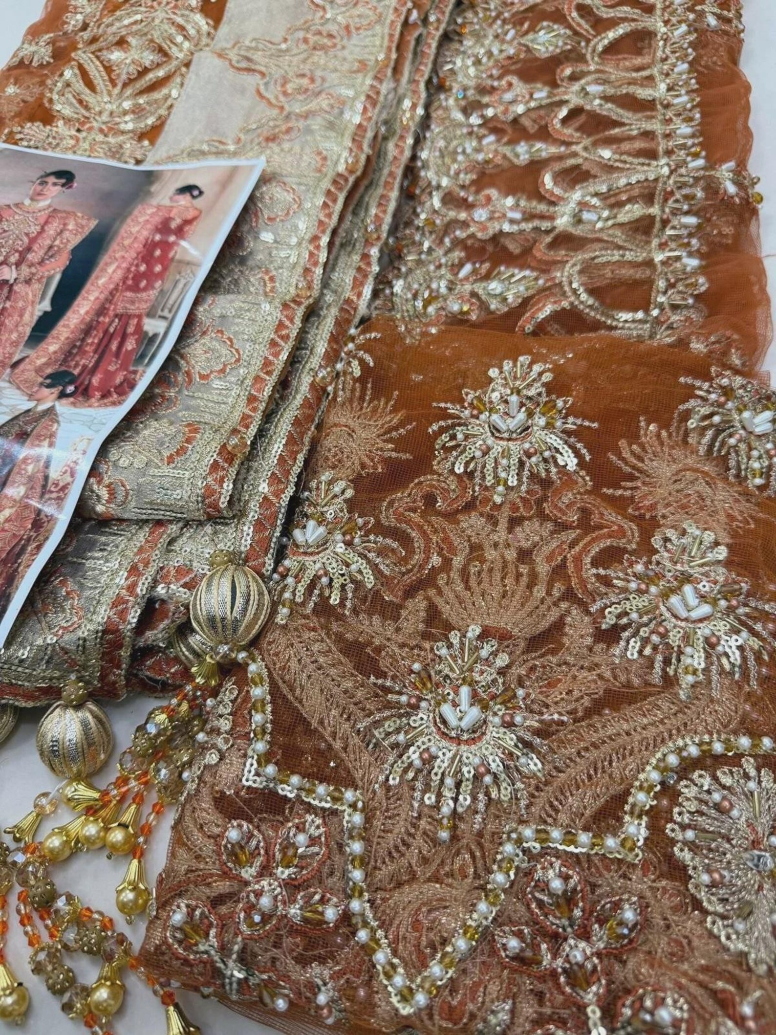 Orange Bridal Gharara Suit: Pakistani Wedding Reception Dress - Etsy