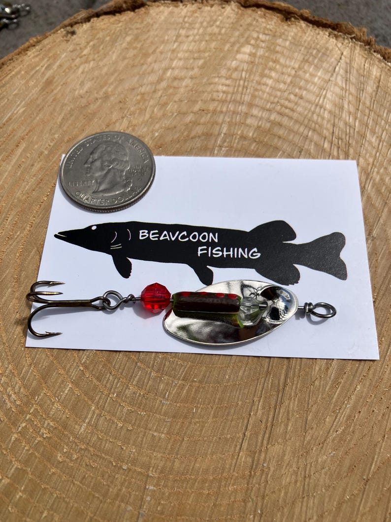 In-line Bladed Fishing Spinner (silver & Brown Trout Pattern) - Etsy