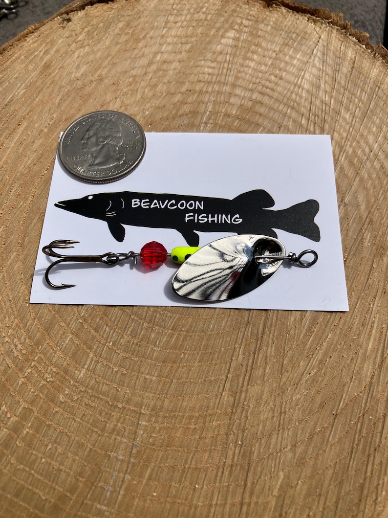 In-line Bladed Fishing Spinner (silver & Brown Trout Pattern) - Etsy