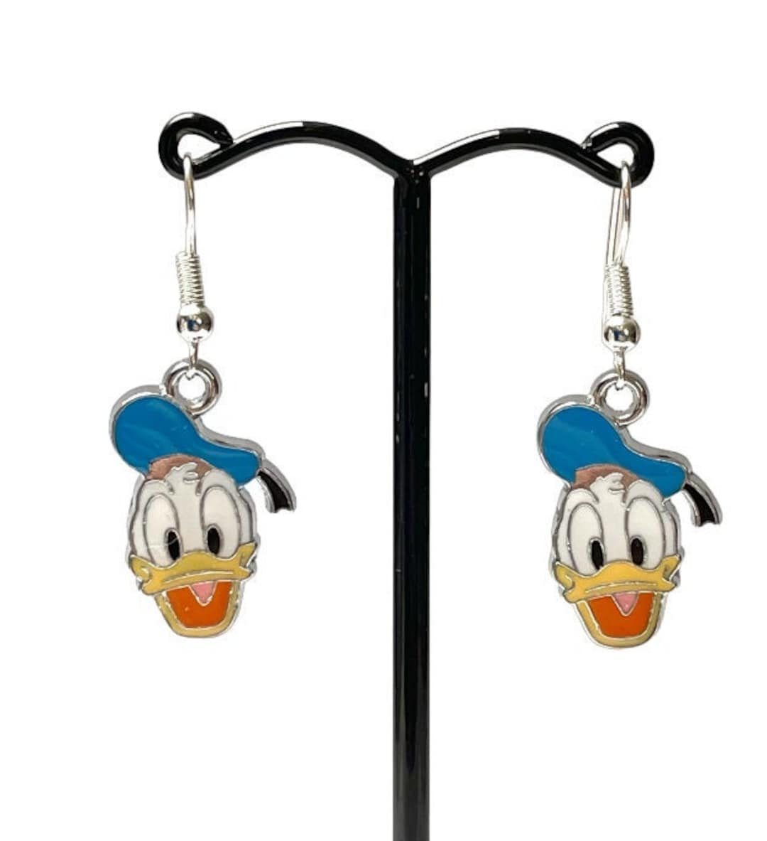 Cute Silver Duck Dangle Earrings, Cartoon Duck Jewelry, Kawaii Animal ...