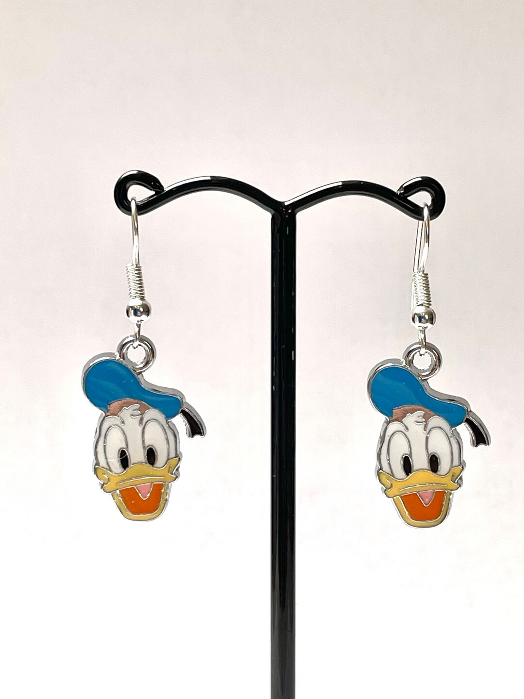 Cartoon Donald Duck Silver Plated Hypoallergenic Dangle Drop - Etsy