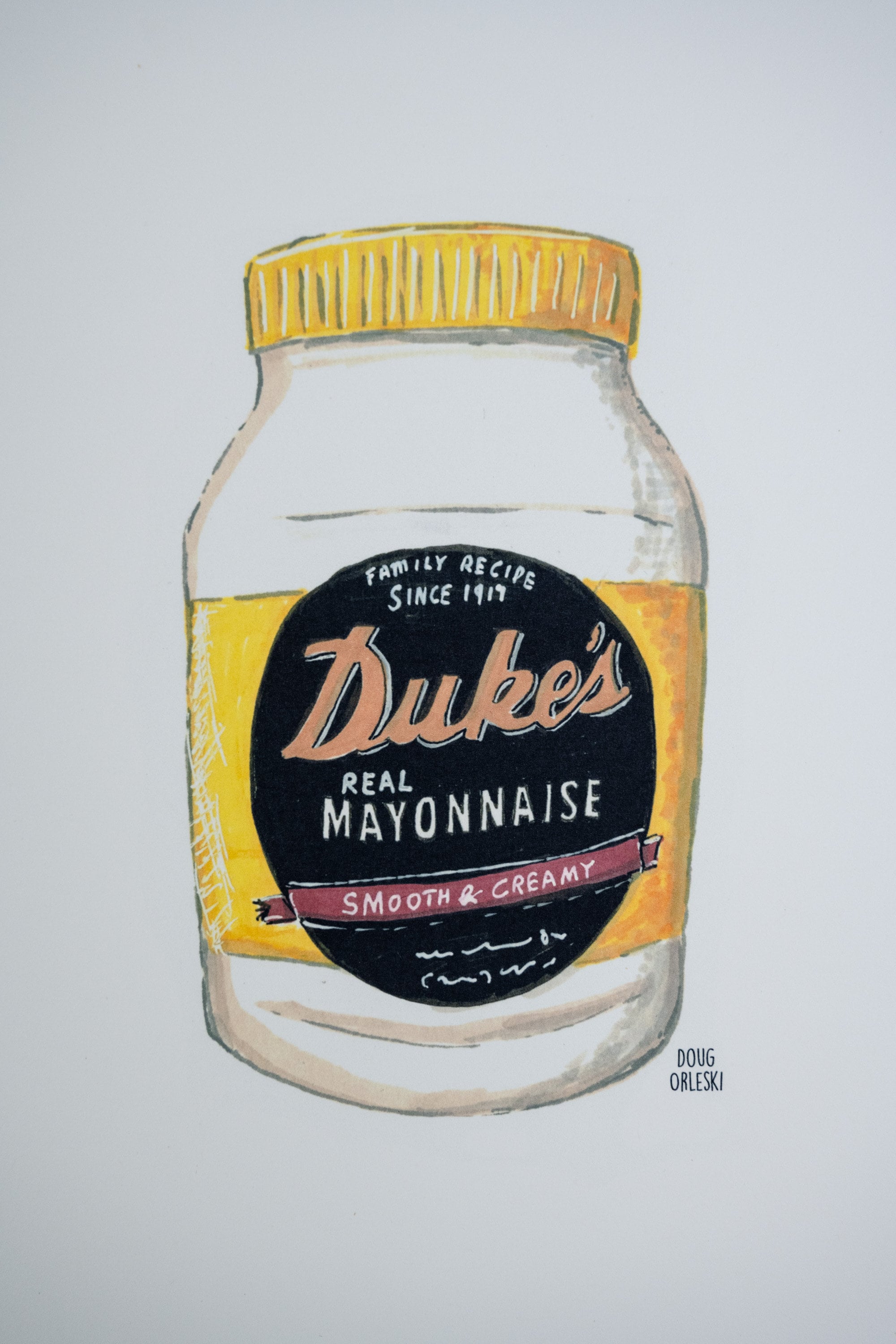 Jar of Duke’s Mayo Drawing | Card Stock Print | Kitchen Art | RVA ...