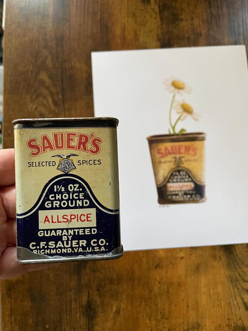 Vintage Sauer’s Flower Art Print | Richmond Art | RVA | Richmond VA ...