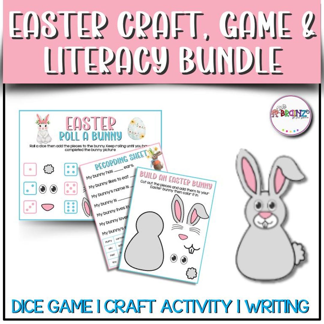 Roll a Bunny Easter Dice Game Printable | Spring Classroom Activity ...