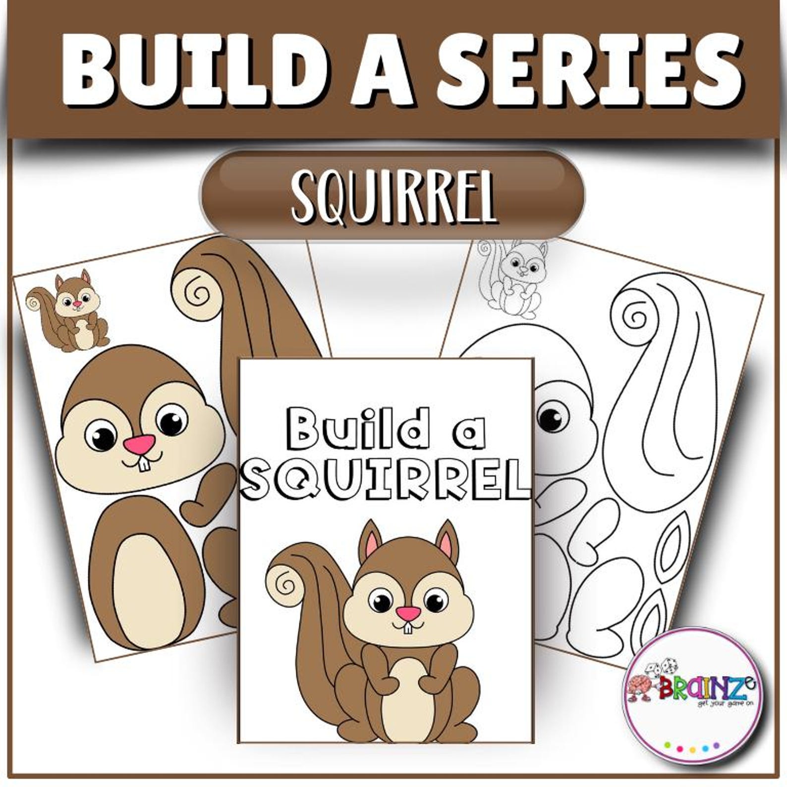 Build a Squirrel Fall Craft for Kids | Woodland Animal Cut & Paste ...