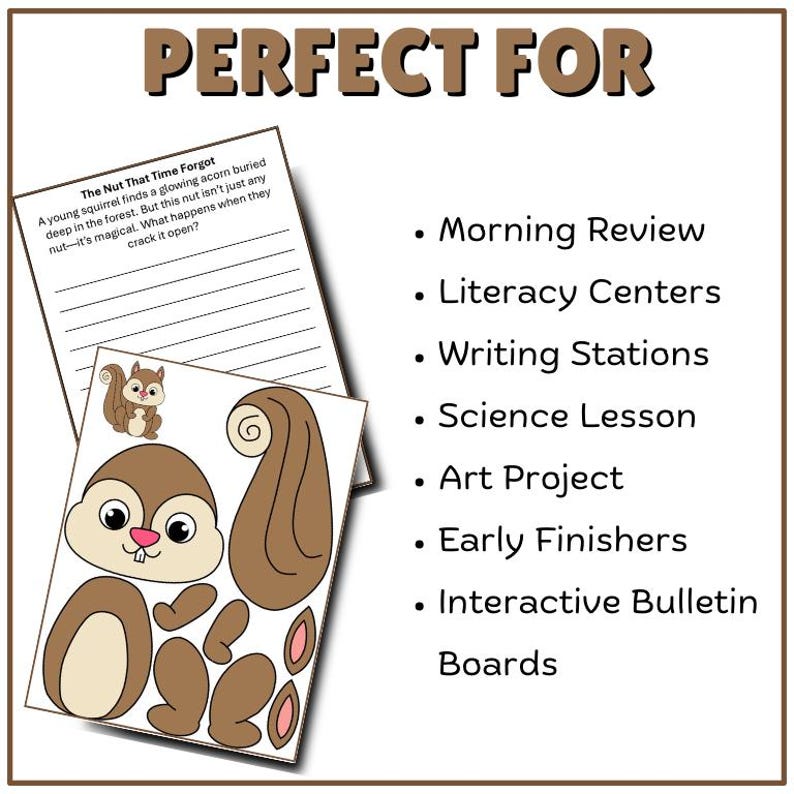 Build a Squirrel Fall Craft for Kids | Woodland Animal Cut & Paste ...