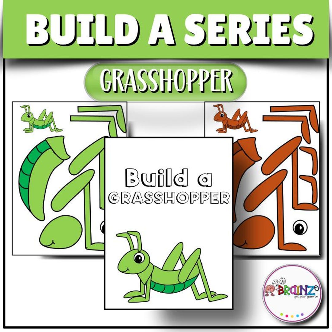 Grasshopper Letter G Craft: Cut & Paste Insect Activity (PDF Download ...