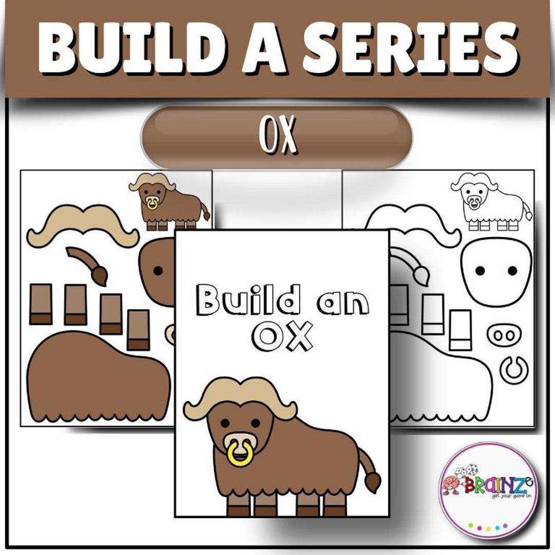 Build an Ox Alphabet Craft Printable | Letter O Worksheet, Writing ...