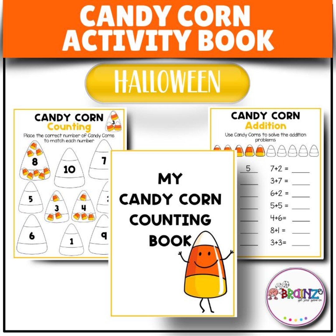 Halloween Candy Corn Math Activities: Printable Worksheets (PDF) - Etsy