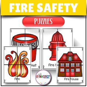 Fire Safety Sequencing Puzzles, Printable Firefighter Learning Activity ...