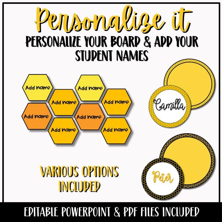 Bee Classroom Decor Bulletin Board Kit | Editable Welcome Door Display ...