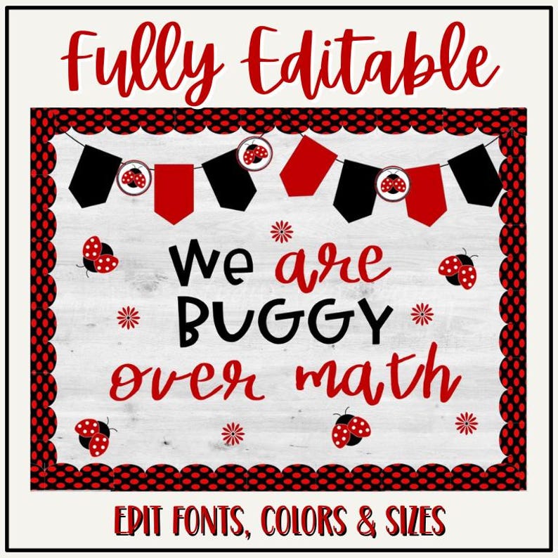 Ladybug Classroom Decor Set | Ladybird Bulletin Board Kit | Welcome ...