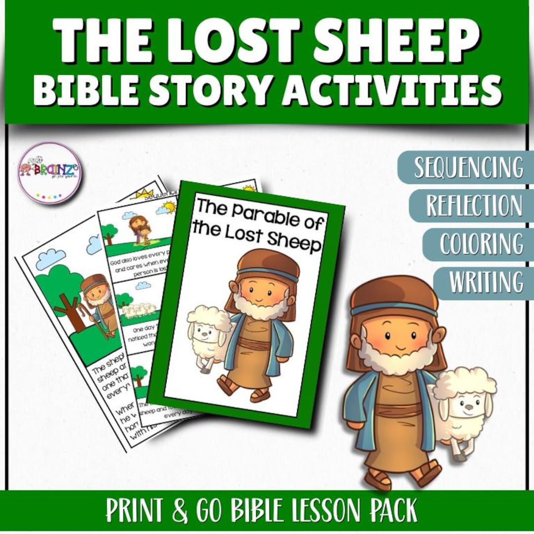 Parable of the Lost Sheep Activities for Kids | Bible Story Printable ...