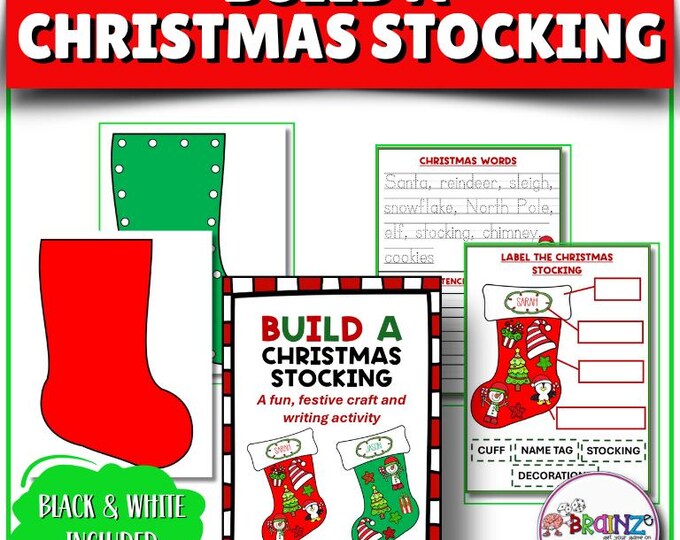 Build a Grinch Craft and Writing Activity | Christmas Cut & Paste Craft ...